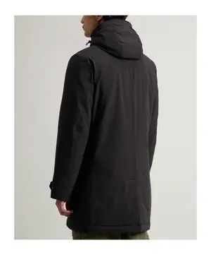 Woolrich Removable Hooded Jacket With Primaloft Ecoblack Padding - Black