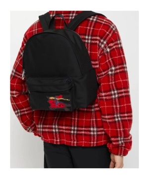 Burberry Backpack With Equestrian Knight Appliqu - Black