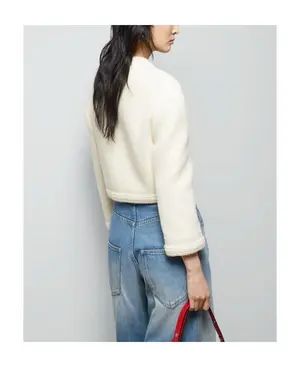 Gucci Button-up Cropped Tweed Blazer
