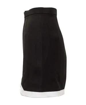 Casablanca Curved Cut-out Detailed Mini Skirt - Black