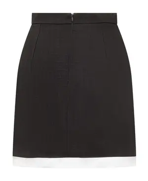 Casablanca Curved Cut-out Detailed Mini Skirt - Black