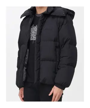 Armani Exchange Long Sleeve Padded Jacket With Hood - Black