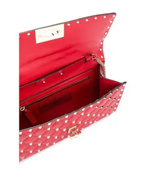 Valentino Garavani Rockstud Spike Shoulder Bag - Red