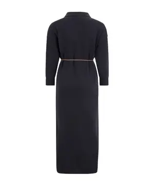 Peserico Belted Ribbed Knitted Dress