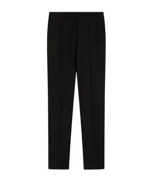 Sportmax Flared Viscose And Linen Twill Trousers