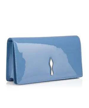 CHRISTIAN LOUBOUTIN Bettina Foldover Clutch Bag - Blue
