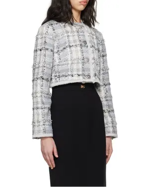 Dolce & Gabbana Cropped Tweed Jacket