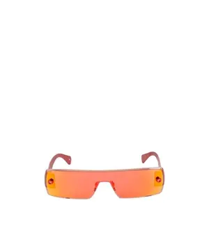 Alaïa Azzedine Shield Frame Sunglasses - Red