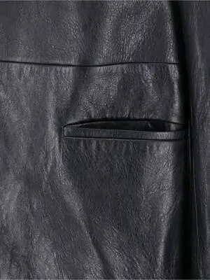 Rick Owens Single-breasted Leather Blazer