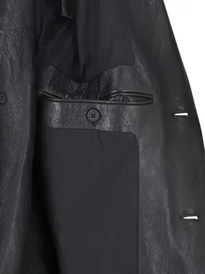 Rick Owens Single-breasted Leather Blazer