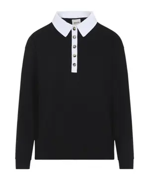 Khaite Faithful Buttoned Polo Top