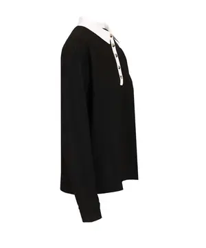 Khaite Faithful Buttoned Polo Top