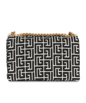 Balmain 1945 Soft Small Monogrammed Shoulder Bag