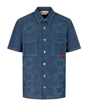 Marni Embroidered Short-sleeve Shirt