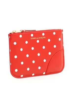 Comme Des Garçons Polka Dot Printed Coin Zipped Wallet