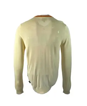Emporio Armani Logo Pattern Long Sleeve Sweater - Nude