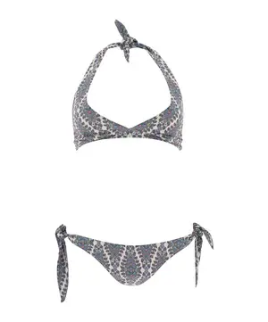 Etro Paisley Print Halterneck Bikini - Gray
