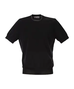 Brunello Cucinelli Crew-neck Ribbed Short-sleeve T-shirt