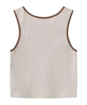 Marissa Chiara Crew Neck Vest With Lettering