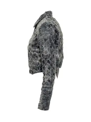 DIESEL® Distressed Cropped Denim Jacket