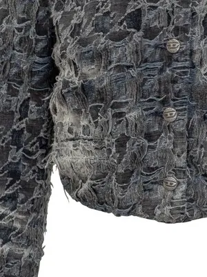 DIESEL® Distressed Cropped Denim Jacket
