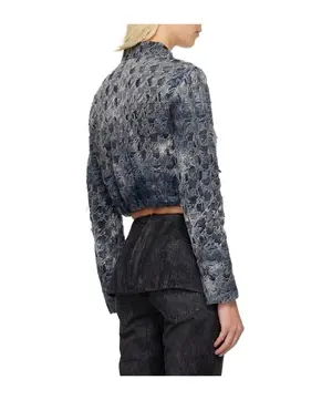 DIESEL® Distressed Cropped Denim Jacket