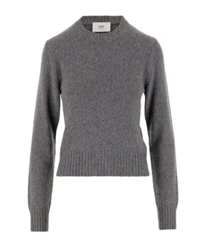 AMI Paris De Coeur Embroidered Knitted Jumper