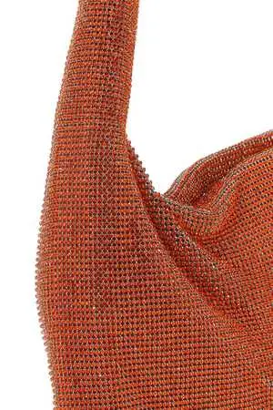 Kara Embellished Mesh Tote Bag - Red