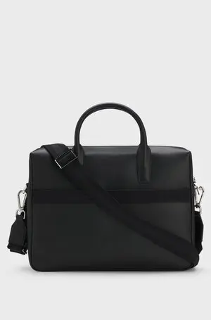 Hugo Boss Leather Laptop Bag With Double Handles
