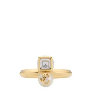JIMMY CHOO Jc Cube Ring - Gold/white/crystal