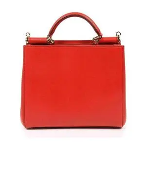 Dolce & Gabbana Top Handle Handbag With Logo Detail - Red