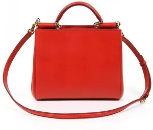 Dolce & Gabbana Top Handle Handbag With Logo Detail - Red