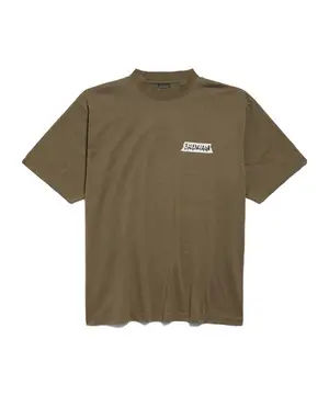 Balenciaga Masking Tape Medium Fit T-shirt - Khaki