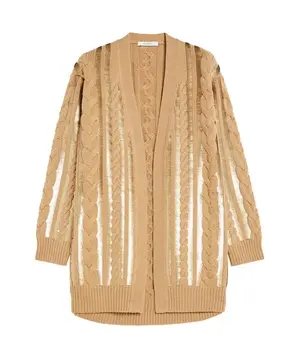 Max Mara Wool & Cashmere Twisted Knit Cardigan