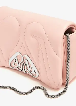 Alexander McQueen Logo Plaque Chain-link Shoulder Bag - Pink
