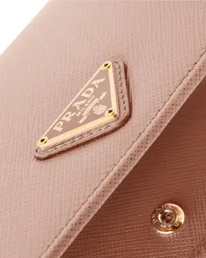 Prada Logo Plaque Small Wallet
