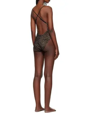 Dolce & Gabbana Lace One-piece Swimsuit - Black