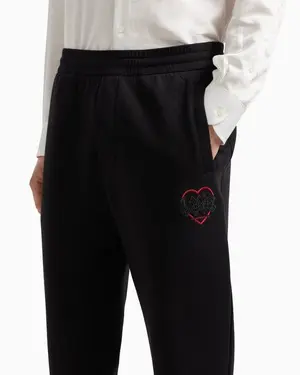Emporio Armani Asv Valentines Day Capsule Collection Double-jersey Joggers