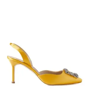 MANOLO BLAHNIK Manolo Blahnik Hangisi Slingback Satin Pumps