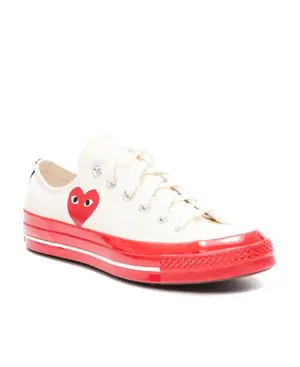 CONVERSE X COMME DES GARONS PLAY Chuck 70 Low-top Sneakers - Red