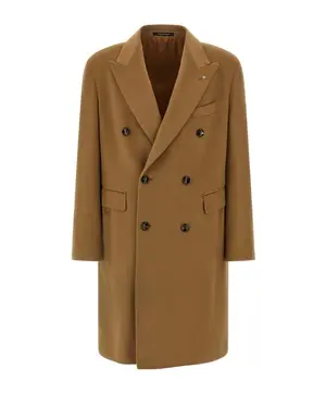 Tagliatore Mid Length Double Breasted Coat - Beige
