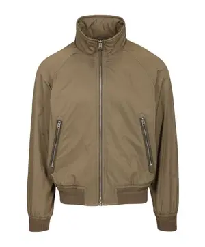 TOM FORD Long-sleeved Zip-up Jacket - Gray