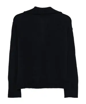 ROBERTO COLLINA Long-sleeved Ribbed Sweater - Black