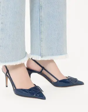 Valentino Garavani Vlogo Signature Slingback Pumps - Blue
