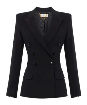Elisabetta Franchi Satin Bands Crêpe Jacket