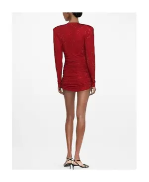Alexandre Vauthier Crystal Embellished Mini Dress - Red