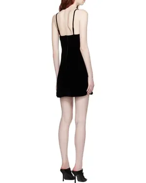 Alexander Wang Velvet Logo Charm Dress