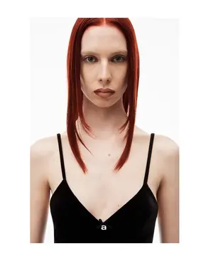 Alexander Wang Velvet Logo Charm Dress