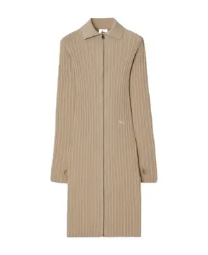 Burberry Ribbed Knit Minidress With Equestrian Knight Logo