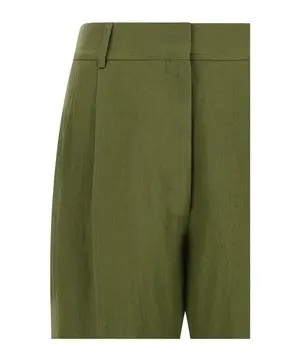 BLAZÉ MILANO Mid Day Sun Fox Pleated Trousers - Green